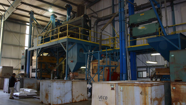 Seed cleaning facility. - Oregon Wholesale Seed Company